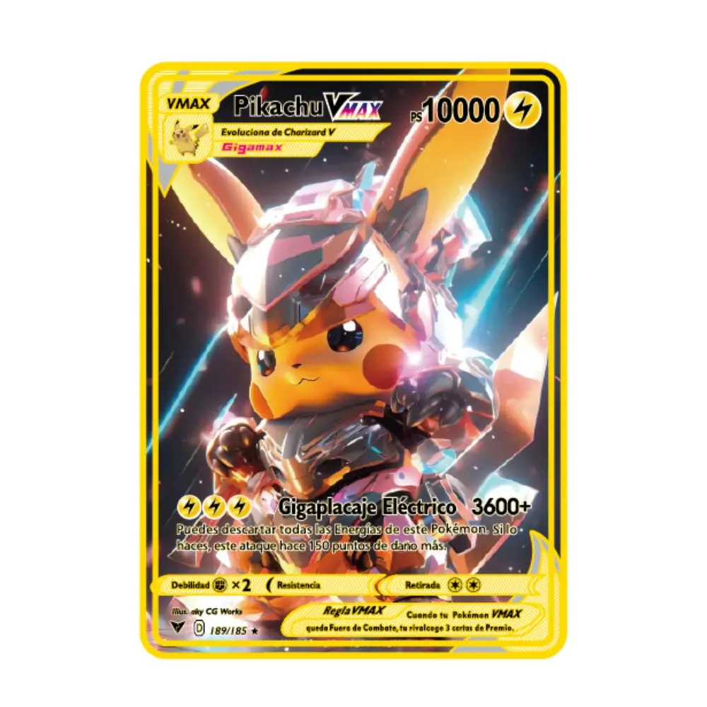 2024 New Spanish Pok é mon Cards Metal Letters Spanish Iron Cards ...