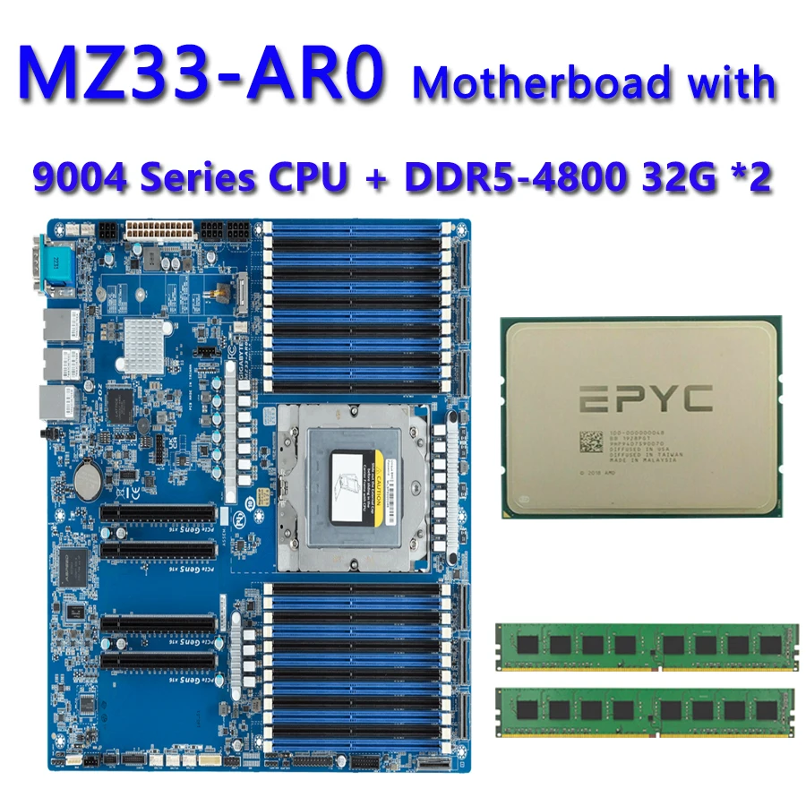 MZ33-AR0-REV1-0-32GB-DDR5-4800-RAM-AMD-9754-9124-9654-9634-9554-9534 ...