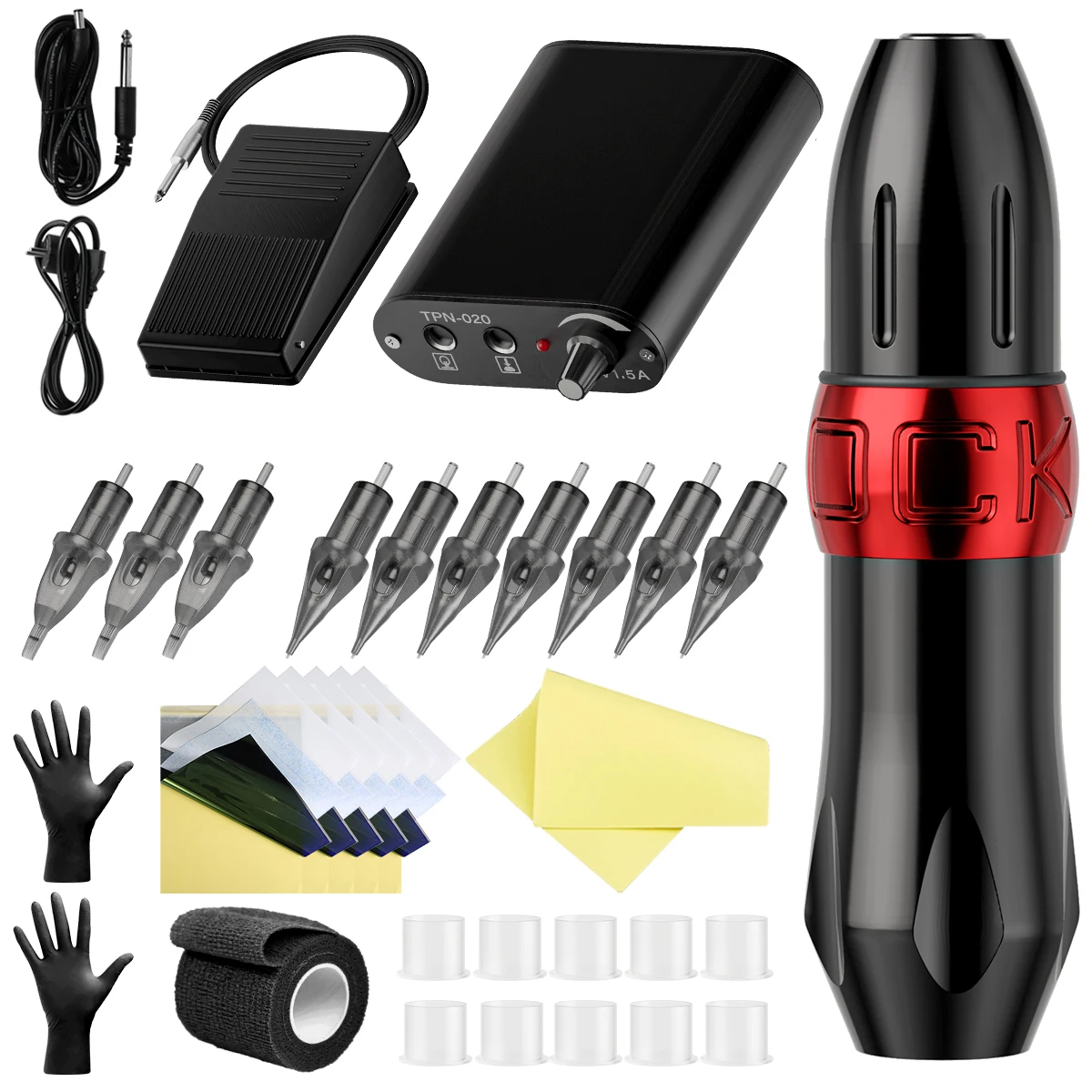 Rocket-Kit-de-m-quina-de-tatuaje-rotativa-pluma-de-tatuaje-maquillaje ...