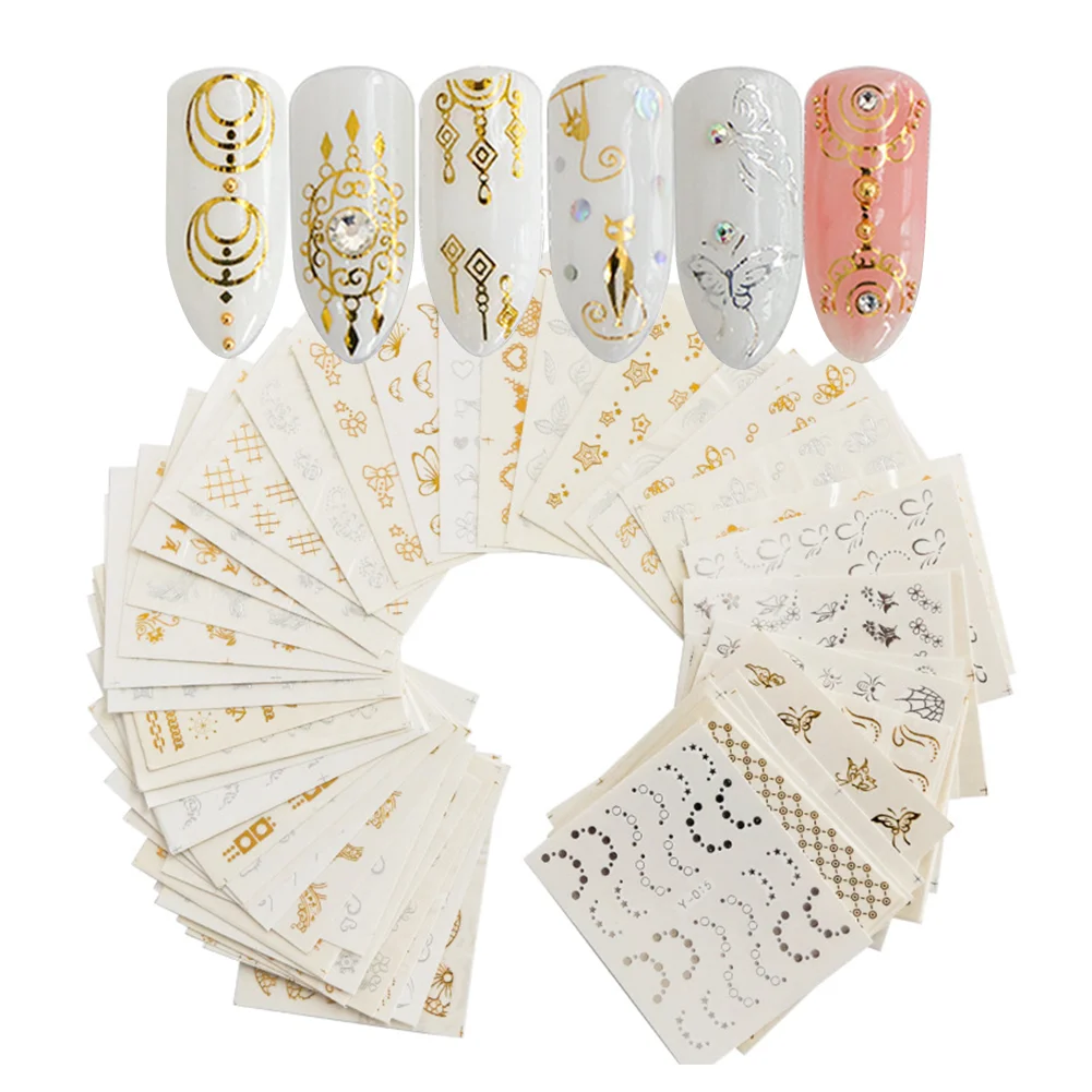 30-Sheets-Nail-Art-Stickers-Set-Different-Styles-Nail-Water-Transfer ...