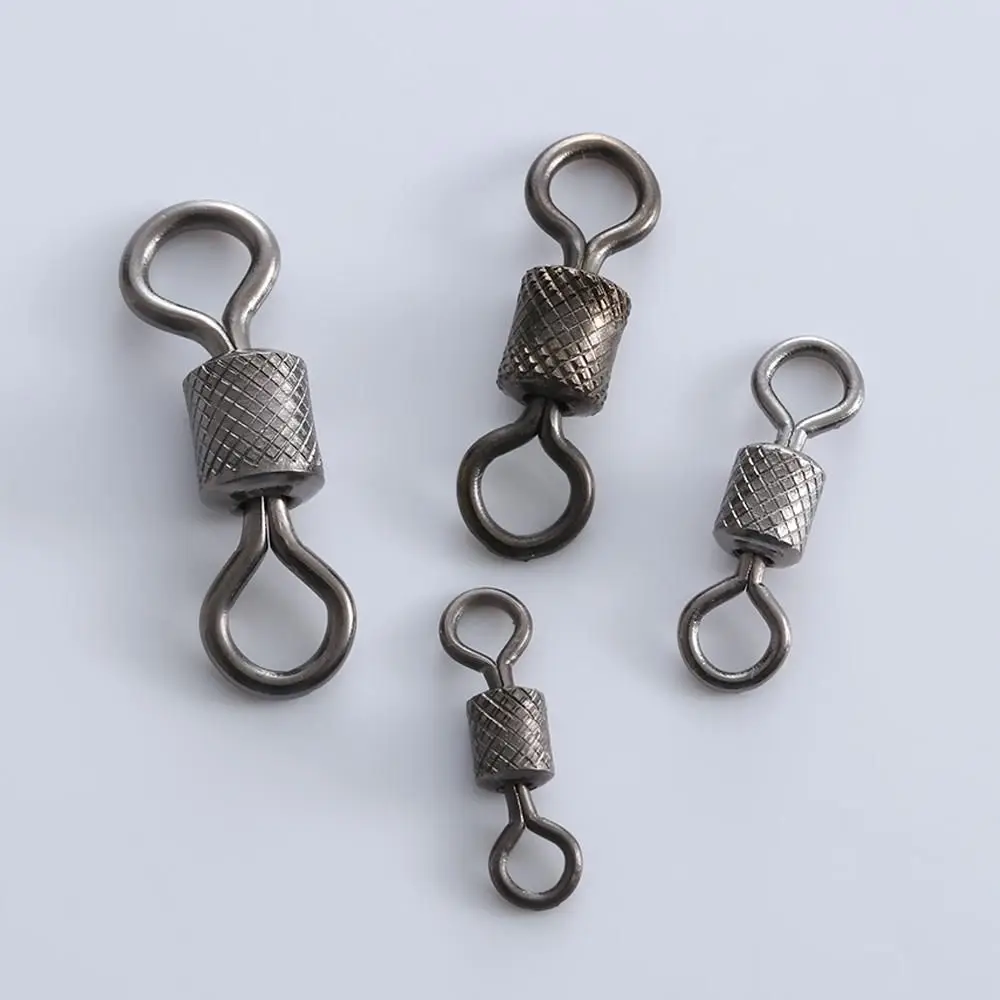50PCS-Stainless-Steel-Fishing-Swivels-Ball-Bearing-Swivel-with-Safety ...