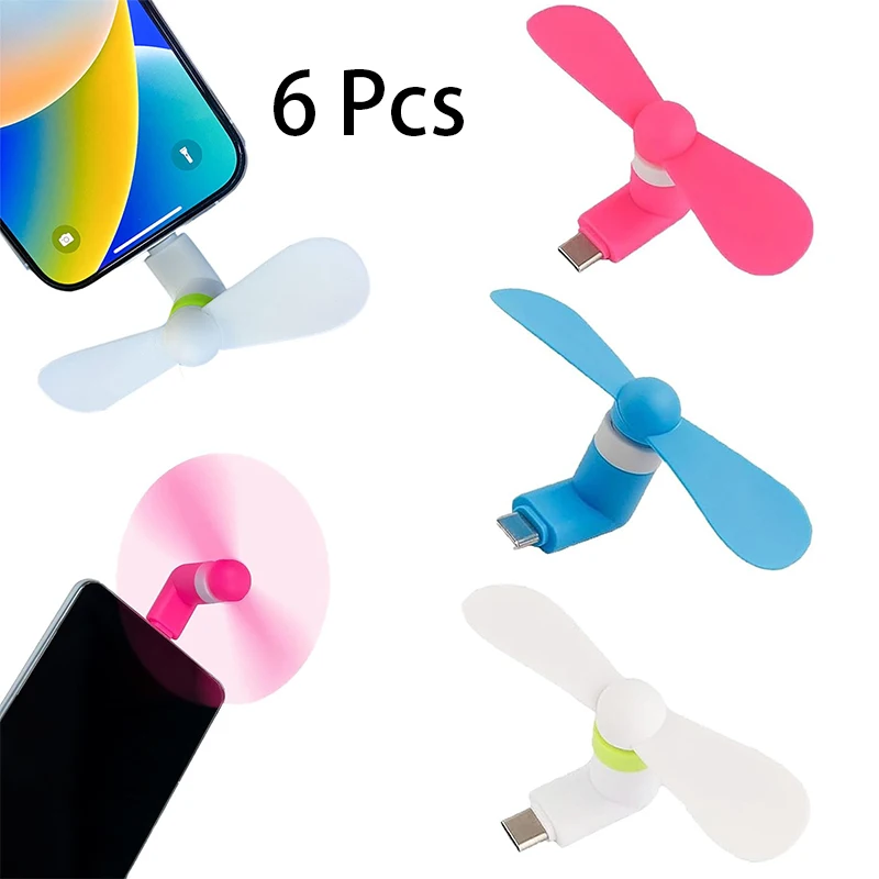 6PCS-Type-C-Mini-Phone-Fan-Type-C-Fans-for-Samsung-Galaxy-S24-S23-23 ...