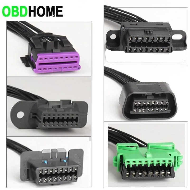 Customized Auto Obd Line Plug 16-pin Male Female Detector Computer ...