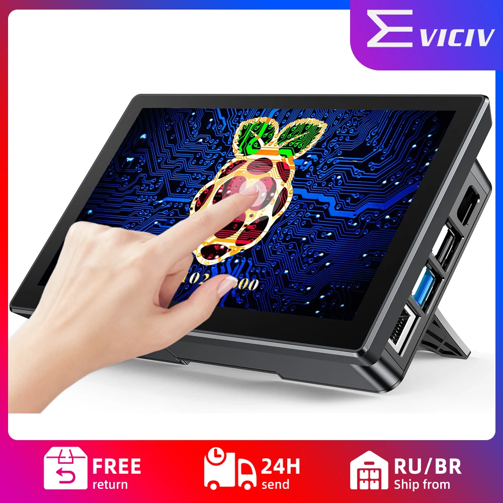 EVICIV-10-Inch-Monitor-Raspberry-Pi-4-Touch-Screen-Portable-Monitors ...