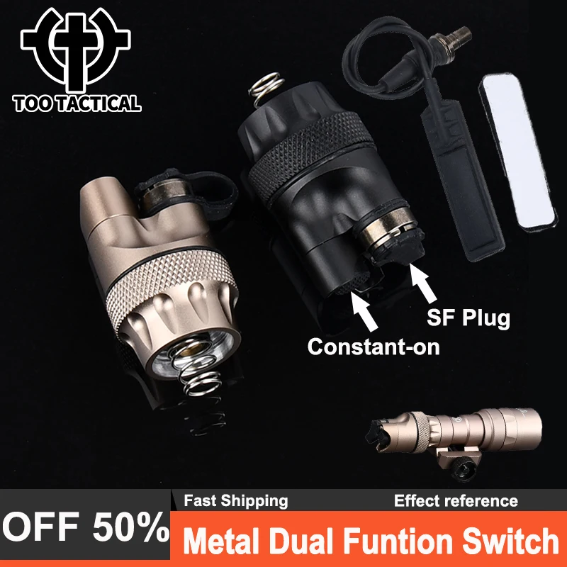 Airsoft-Matal-M300-M600-Tactical-Flashlight-Tail-Cap-Switch-WADSN-Scout ...