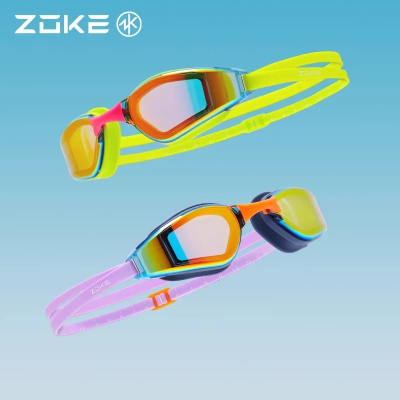 Professional Swim Goggles For Competition Zoke Electroplated Anti-Fog ...