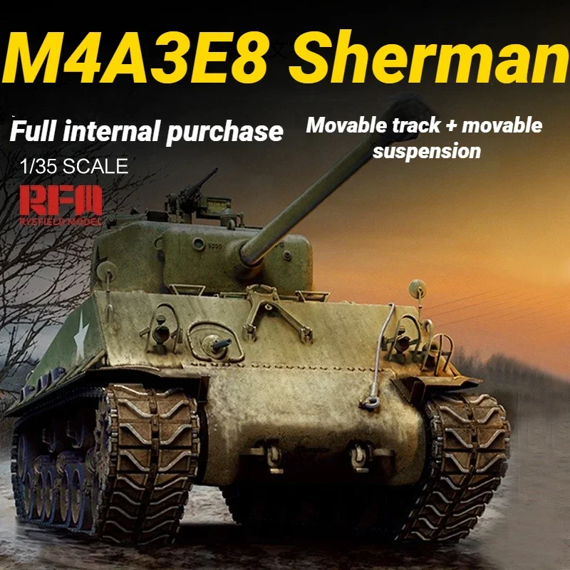 Rye-field-model-RFM-assembling-tank-scale-model-kit-RM-5042-internal-version-American-M4A3 ...