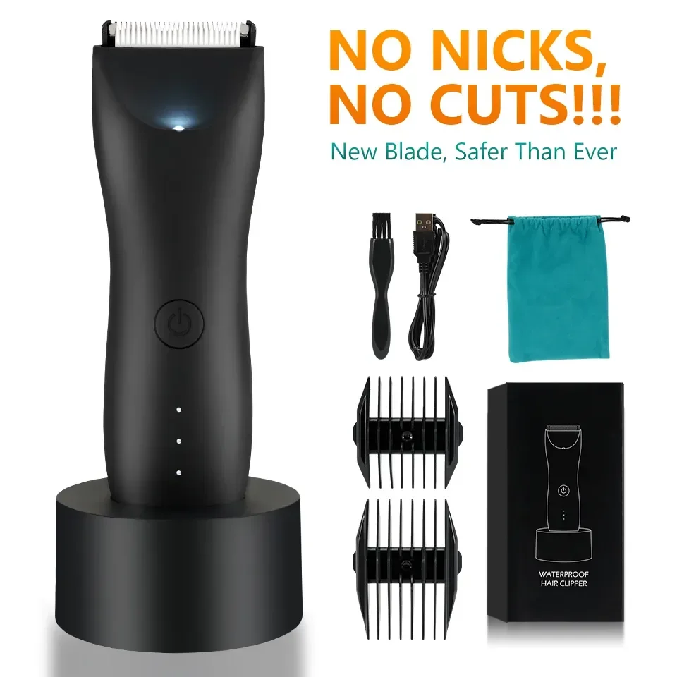 Men-s-Hair-Removal-Intimate-Areas-Pubic-Hair-Electirc-Razor-for-Men-Wet ...