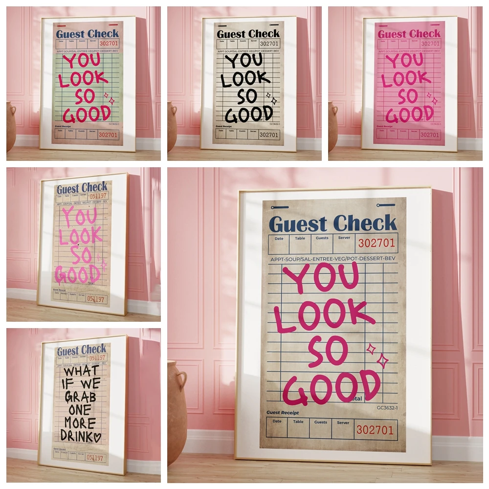Trendy-Preppy-Guest-Check-You-Look-So-Good-Inspirational-Quotes-Wall ...