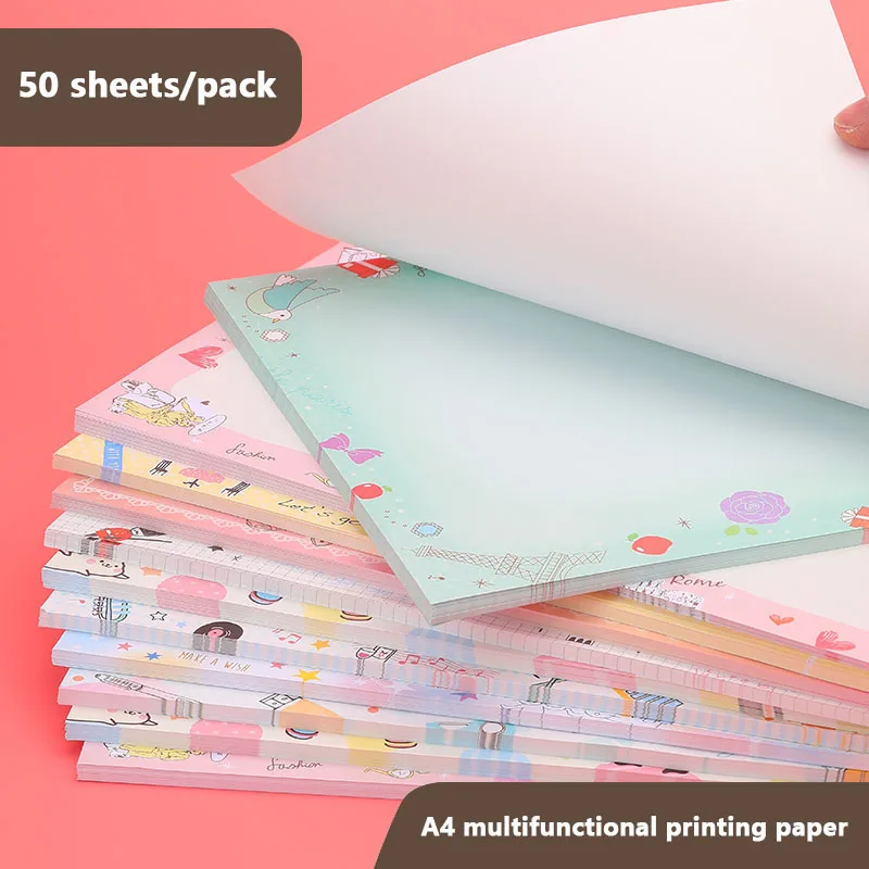 Juego de 50 hojas de papel de impresión multifuncional A4, papel de ...
