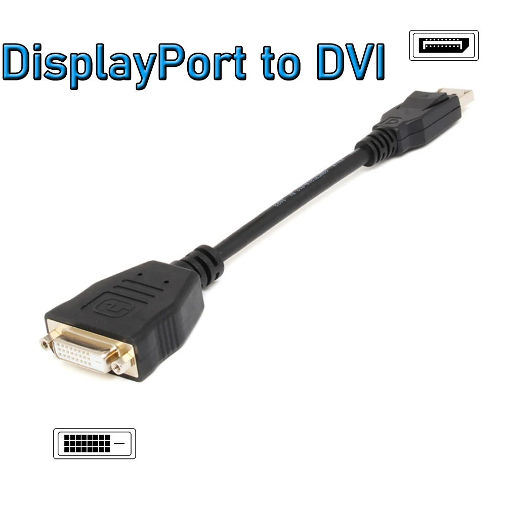 DisplayPort to DVI cable 1080P DisplayPort DP to DVI converter Adapter ...