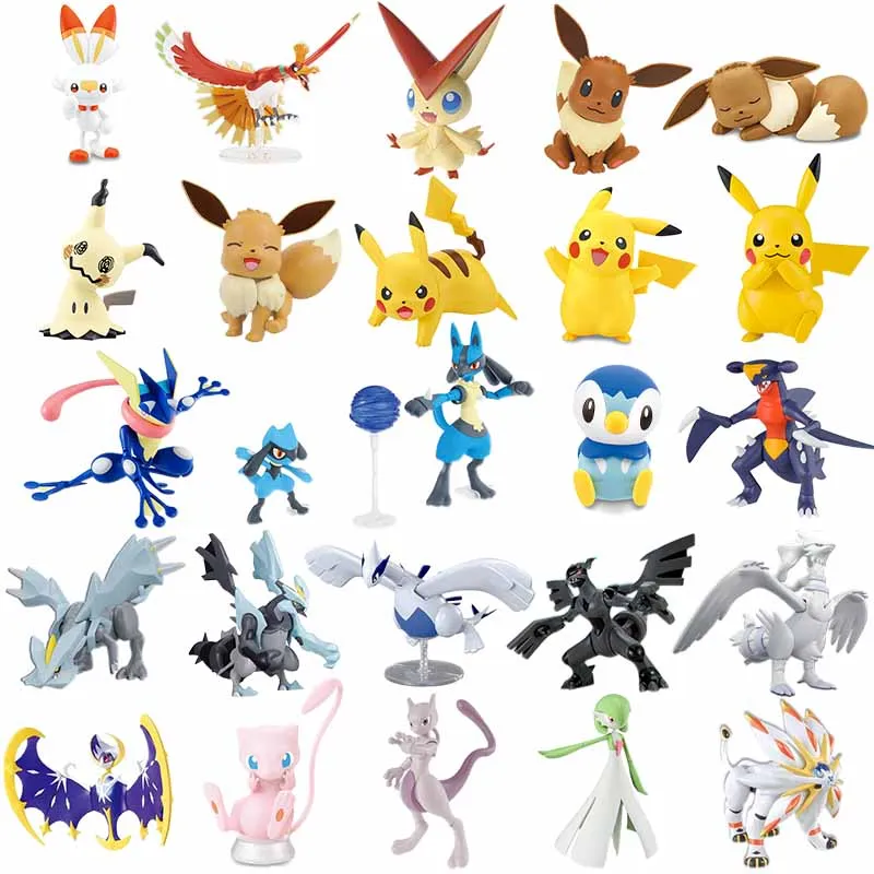 Pokemon-Figures-Plamo-Pokemon-Model-Kit-Quick-Lugia-Kyurem-Mewtwo-Eevee-Lucario-Riolu-Greninja ...