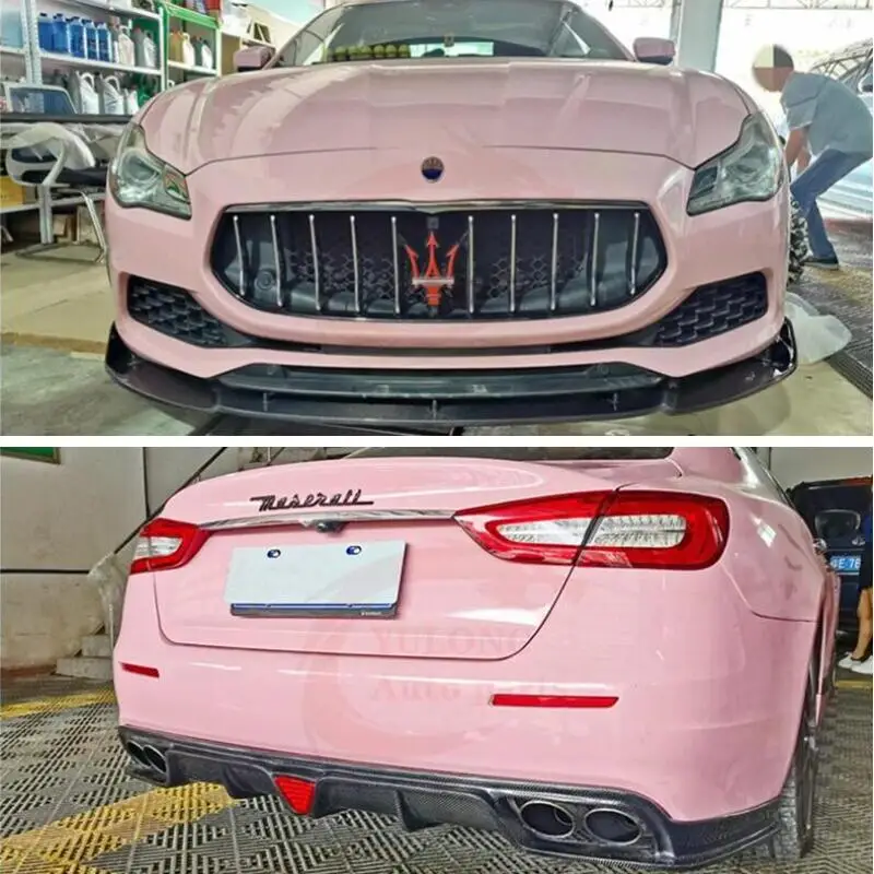 For Maserati Quattroporte High Quality Real Carbon Fiber Front Lip Rear ...
