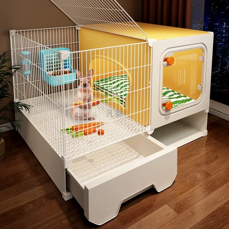 Rabbit Cage With Toilet Household Indoor Large Pet Villa Pygmy Rabbit ...