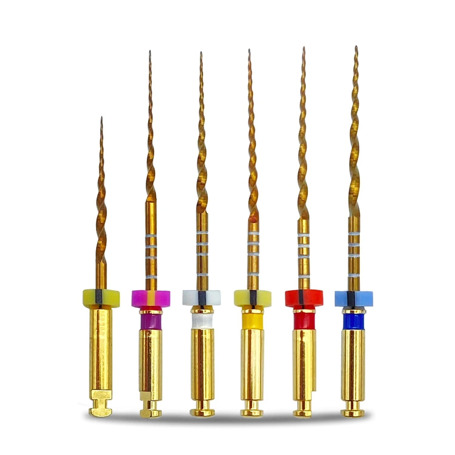 6Pcs-Dental-Gold-Flexible-Files-Endo-Rotary-Files-Golden-Endodontic ...