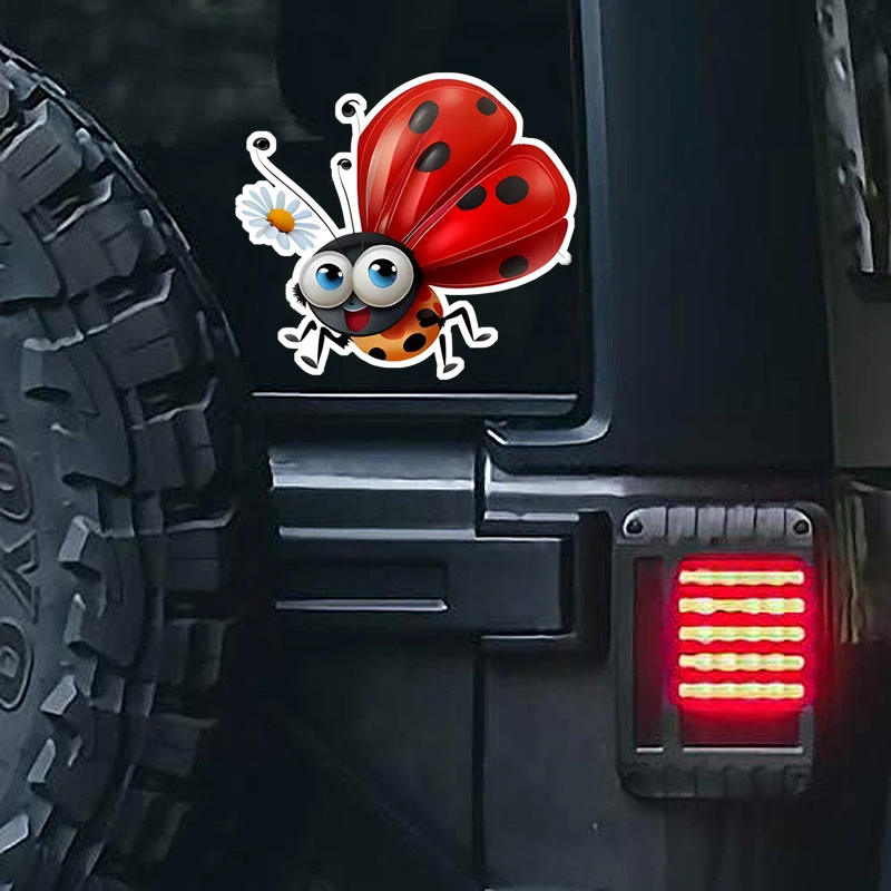 Cute-Ladybug-Car-Sticker-Waterproof-Fun-Car-Decoration-For-Motorcycles ...