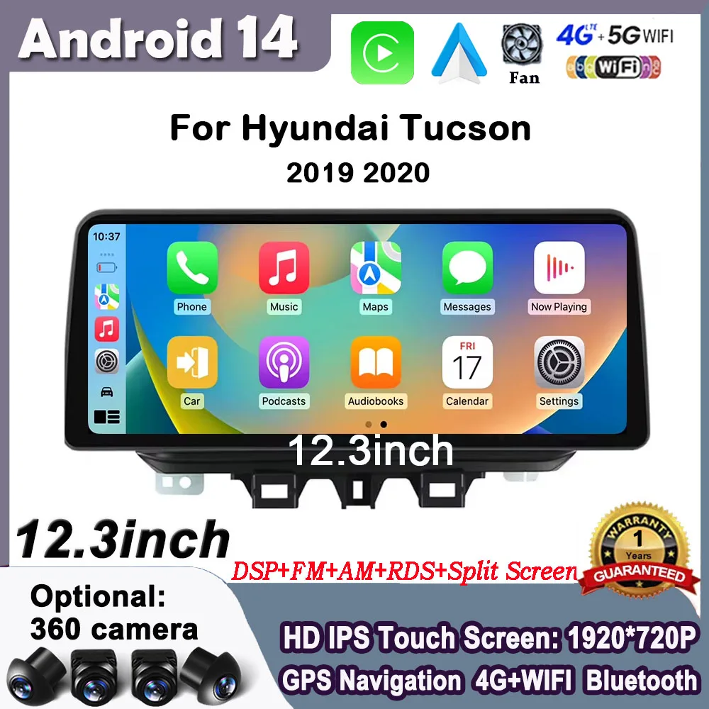 Android-14-Car-Multimedia-Video-Player-for-Hyundai-Tucson-2019-2020-4G ...