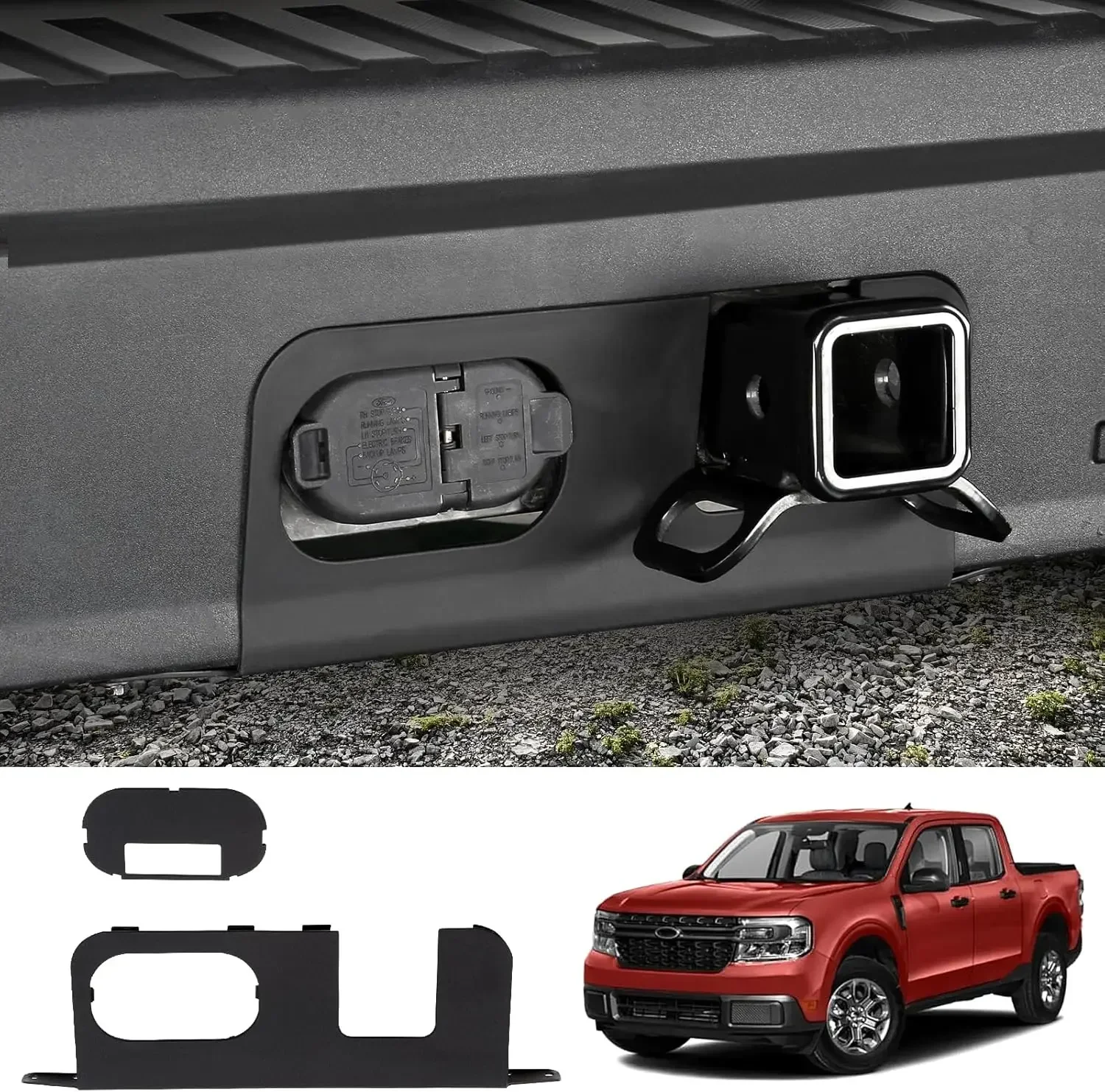 Maverick 2022-2025 Bumper Cover Plate 4/7-Pin Hitch Protector, No-Drill ...