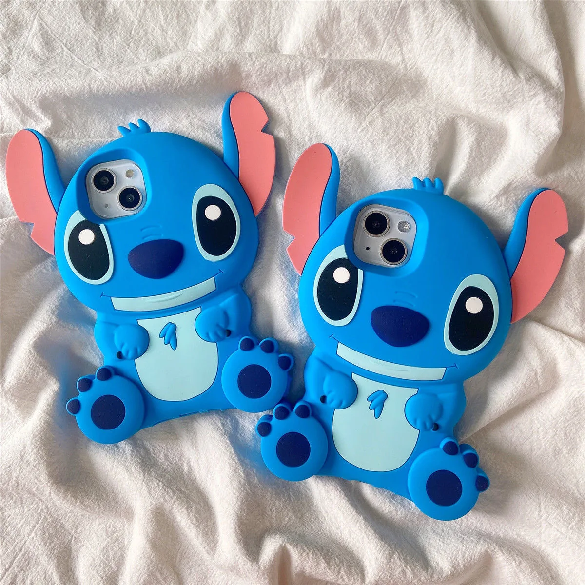 Disney stitch 3d estereoscópico telefone capinhas para iphone 7 8 13 12 ...