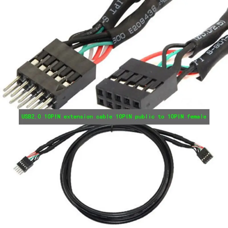 USB2-0-10PIN-Extension-Cable-10PIN-Public-To-10PIN-Female-DuPont ...