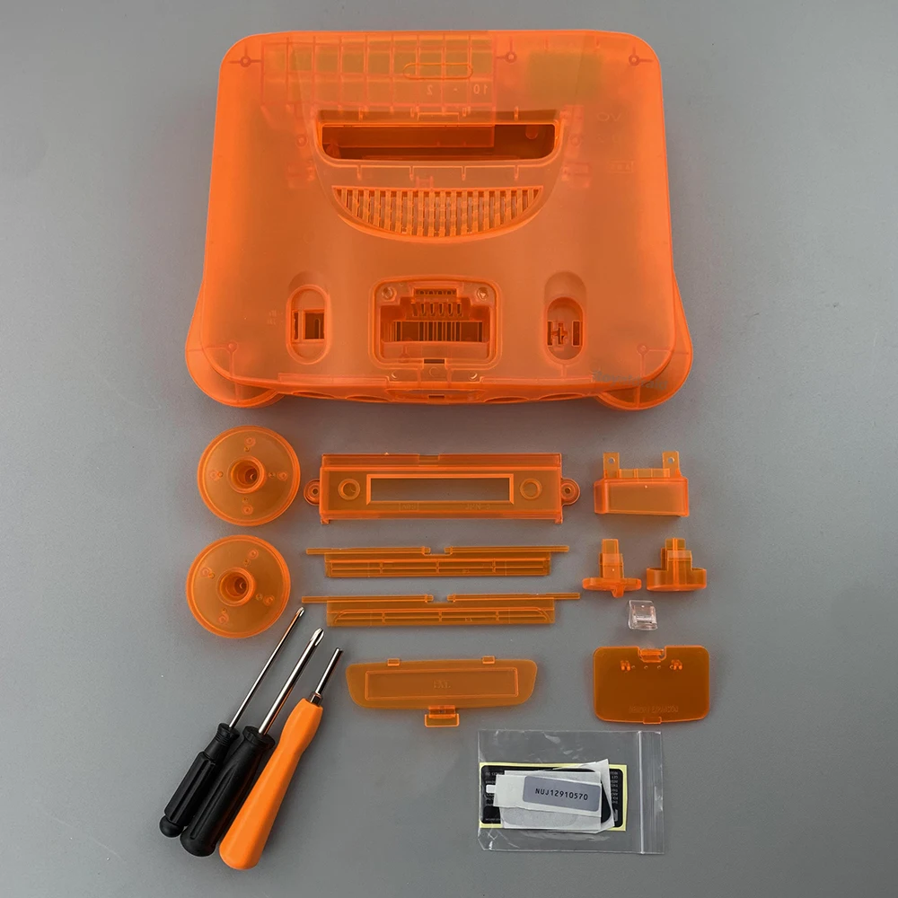 Transparent-Orange-Purple-For-N64-Retro-Video-Game-Replacement-Housing ...
