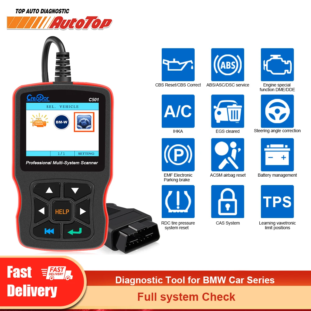 Herramienta de diagnóstico de coche, escáner OBD2 para BMW E39, E46 ...