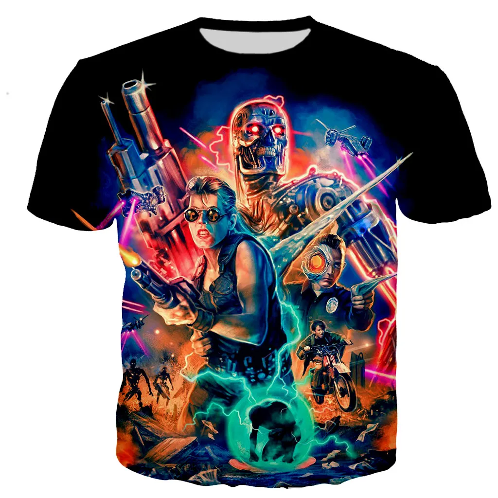 Classic-Movie-Terminator-3D-Print-T-Shirts-Men-Women-Casual-Short ...