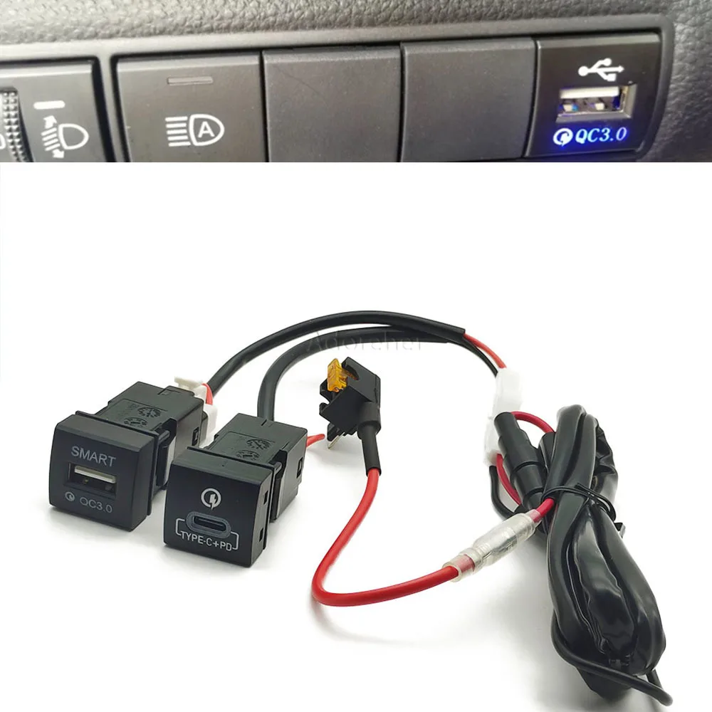 Car-Quick-Charger-TYPE-C-PD-USB-Interface-Socket-for-Cell-Phone-Charger ...