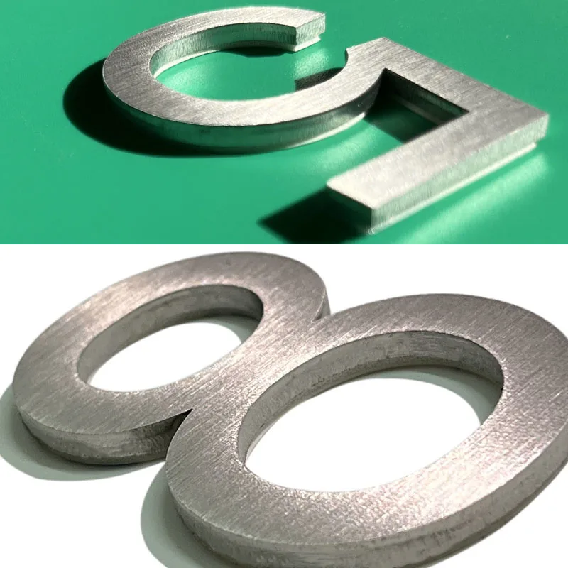 60mm Stainless Steel Number Stickers 0 To 9 Metal Self-adhesive Arabic ...