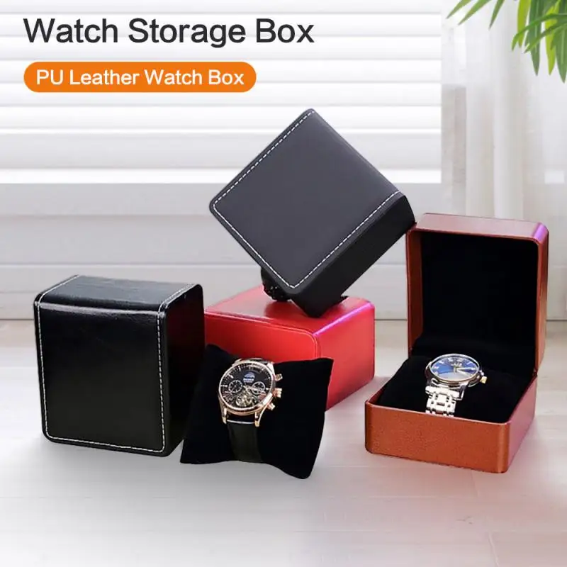 Luxury-Watch-Case-Wterproof-Leather-Wristwatch-Holder-Box-Flip-Cover ...