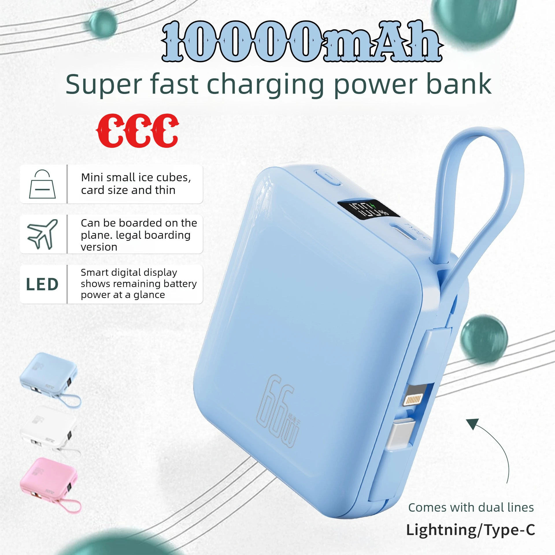 10000mAh CCC Certified Power Bank 22.5W Super Fast Charging Intelligent ...