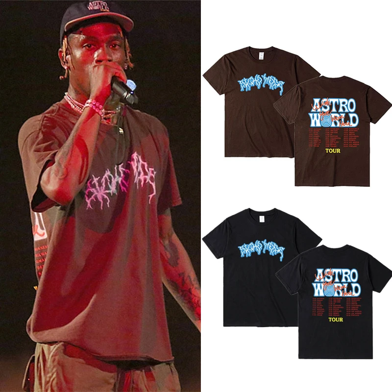21ss Travis Scott T Shirt Men Vintage Hiphop Cotton Streetwear ...