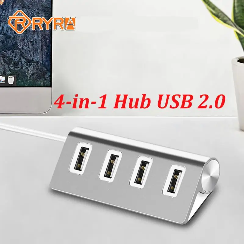 RYRA-4-in-1-USB-2-0-Hub-With-Cable-Aluminum-Alloy-USB-Splitter-Adapter ...