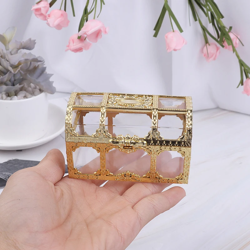 1PC-Portable-Candy-Hollow-Gold-Silver-Treasure-Chest-Case-Organizer ...