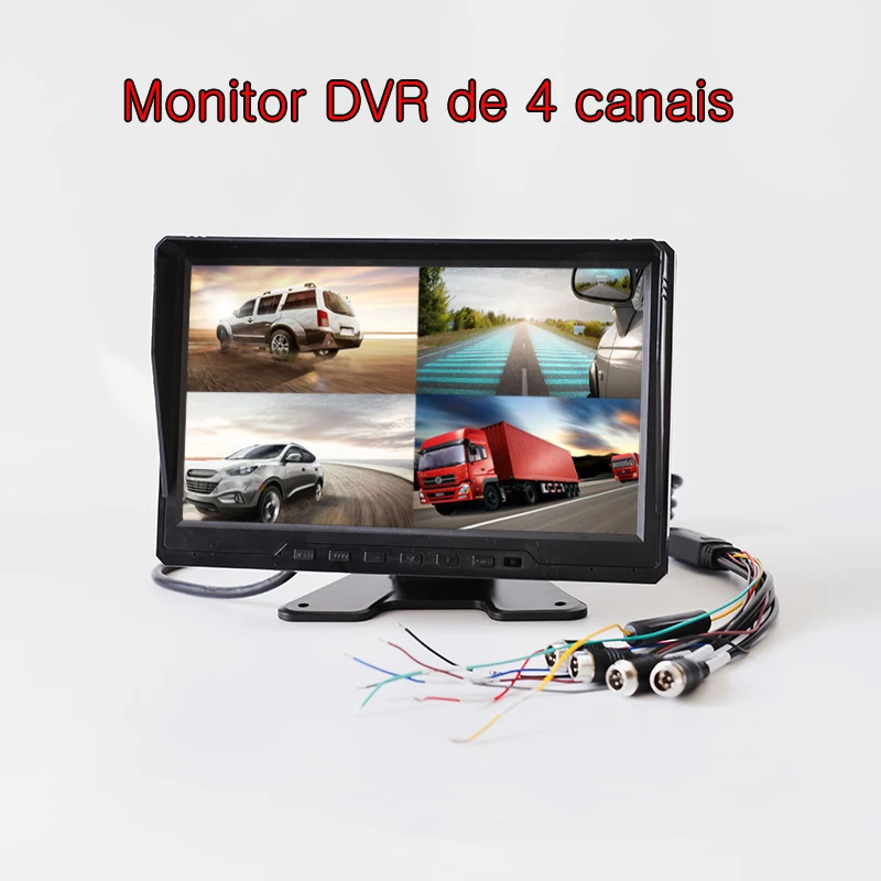 Monitor 10 "com dvr 4 ch monitor móvel dvr da segurança do veículo para ...