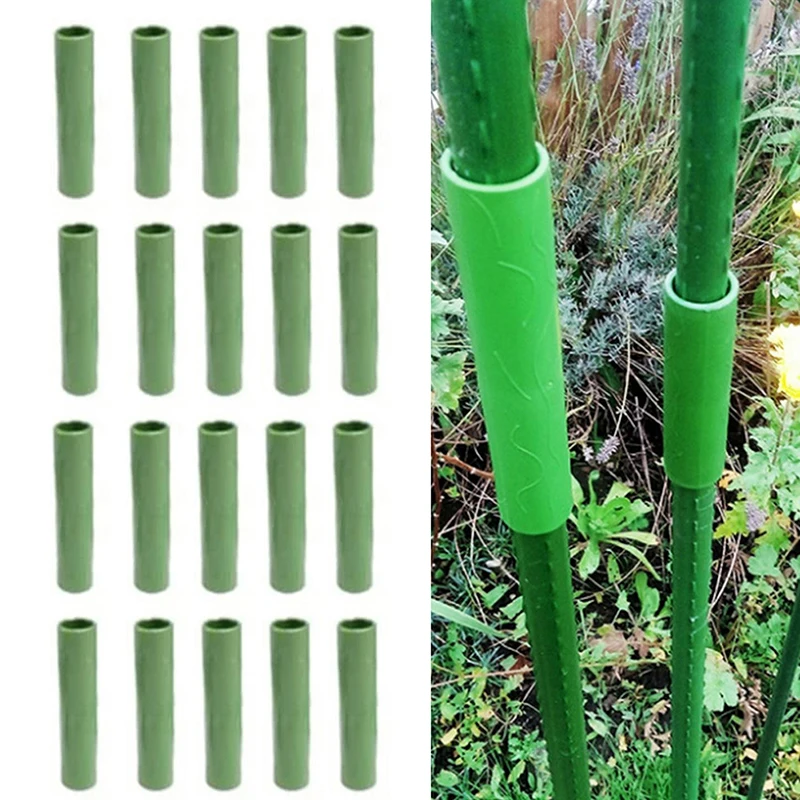 10/20/50pcs Plant Support Connecting Pipe Plant Climbing Rack Stakes ...