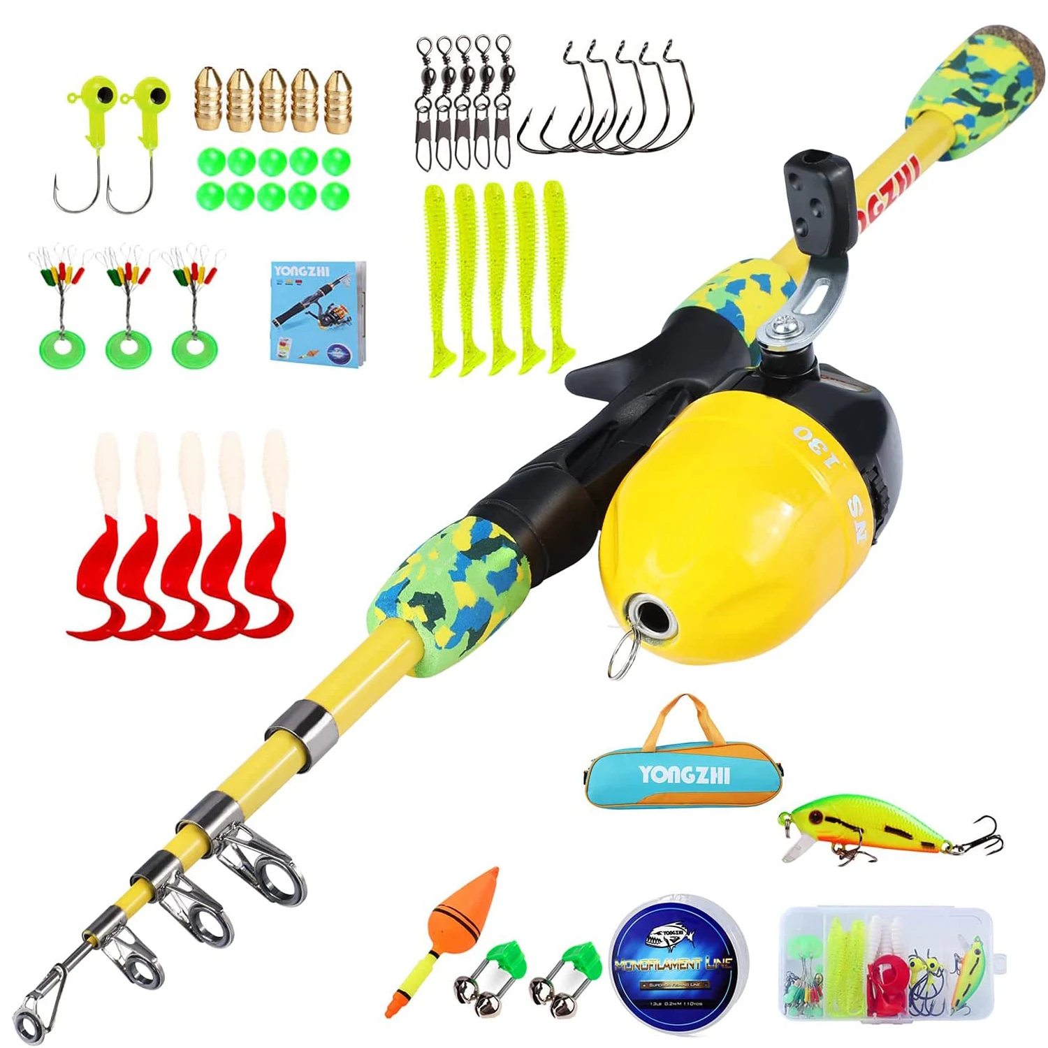 Kids Fishing Rod Telescopic | Fishing Rods Reel Children | Combo Reel ...