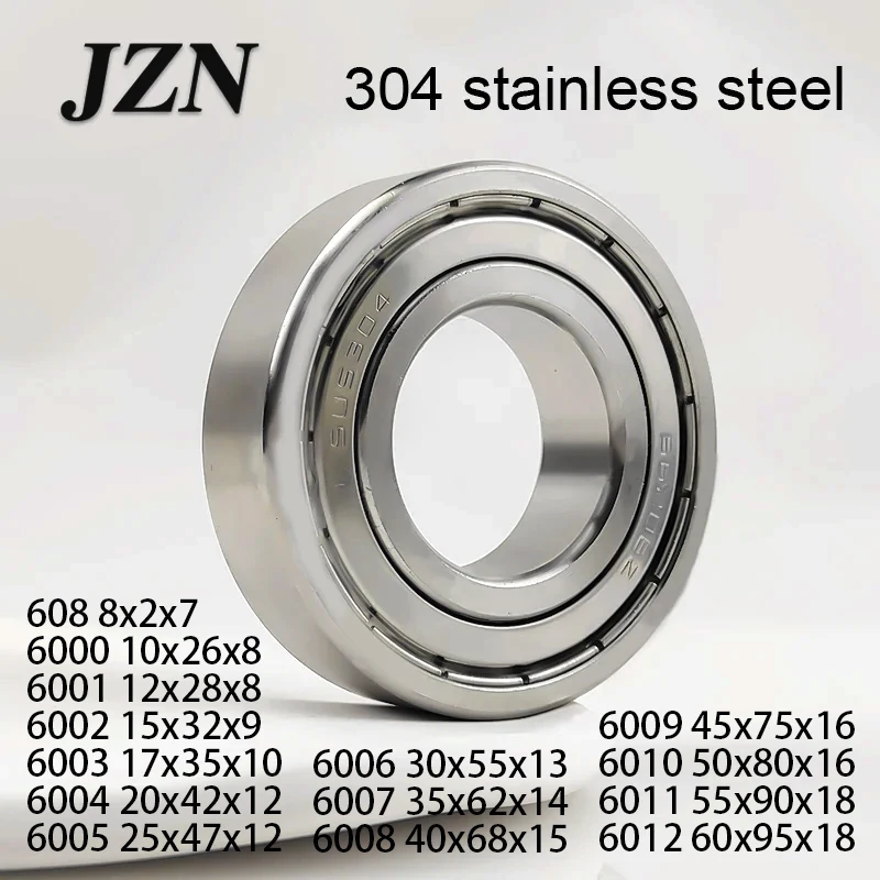 304 Stainless steel bearing 608 6000 6001 6002 6003 6004 6005 6006 6007 ...