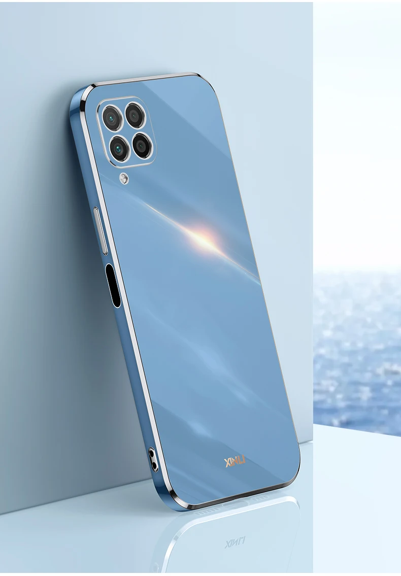 Bleu Nova 7-Coque de téléphone à placage liquide pour Huawei Nova , couverture arrière de luxe ...