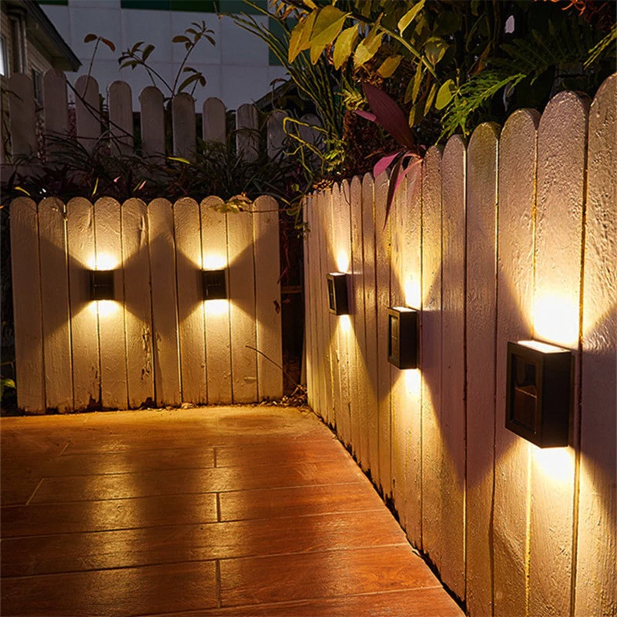 Outdoor-LED-Solar-Wall-Light-Decora-o-de-jardim-imperme-vel-L-mpada-de ...