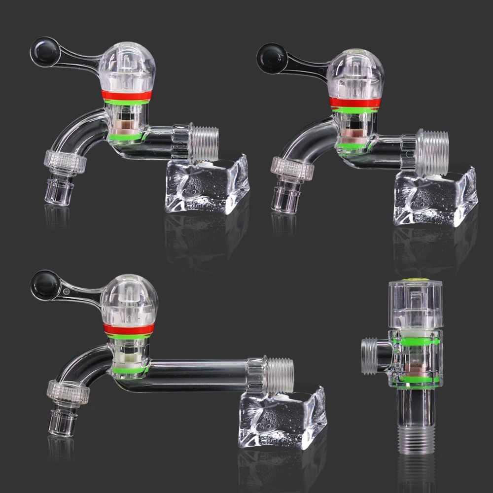1PC Transparent Garden Water Tap 1/2'' 3/4'' Home Outdoor Plastic ...