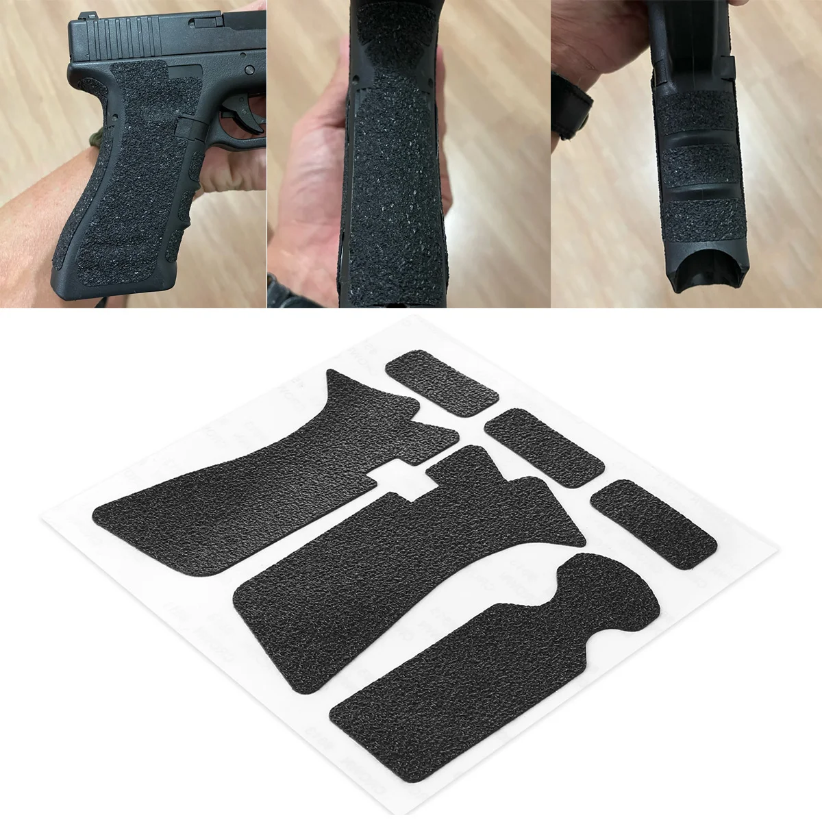 Non-slip Rubber Grip Wrap Tape Stickers for Glock 17 19 33 Pistol ...