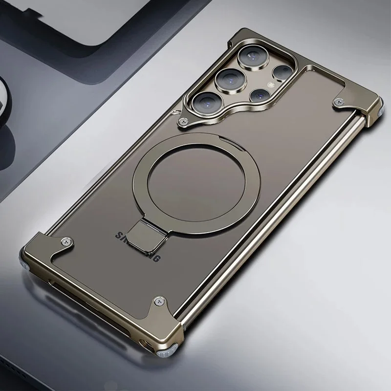 Metal-Corner-Pad-No-Border-Phone-Case-For-Samsung-Galaxy-S24Ultra ...