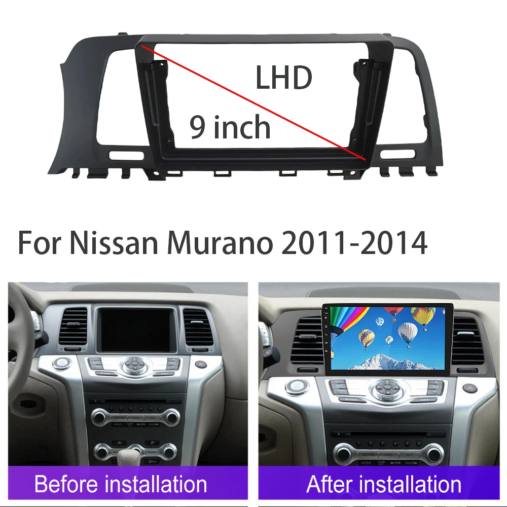 9-inch-Car-Audio-Big-Screen-DVD-Fascia-Frame-Adapter-For-Nissan-Murano ...