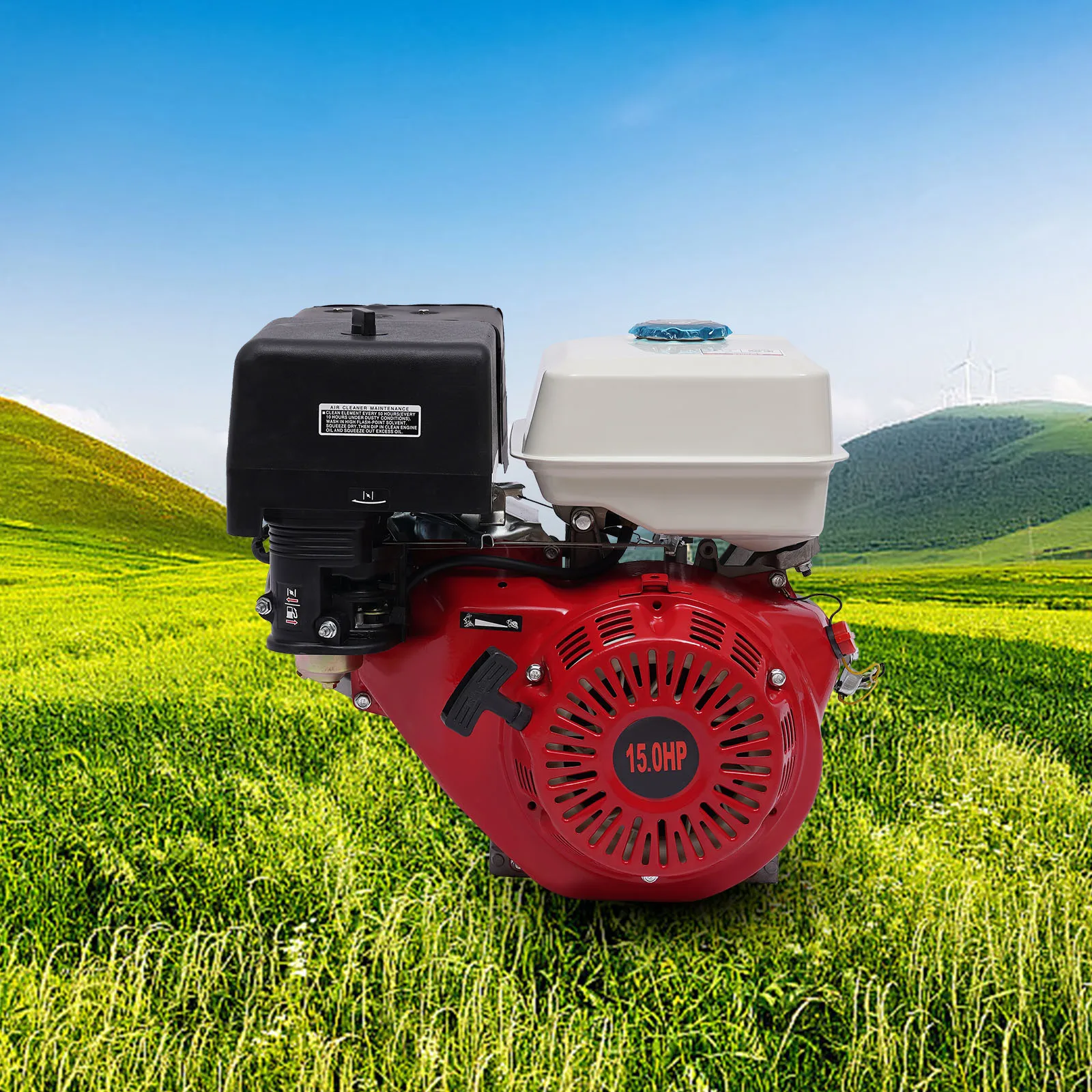 420CC-15-HP-4-Stroke-Gasoline-Engine-Pull-Start-OHV-Horizontal-Gas ...