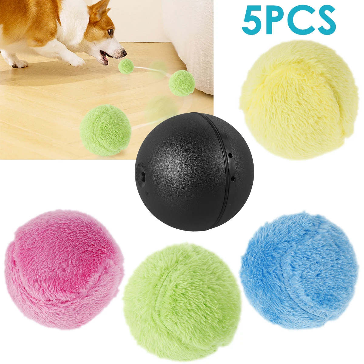 5pcs-Cat-Plush-Ball-Toys-Automatic-Rolling-Smart-Toys-Interactive-Magic ...