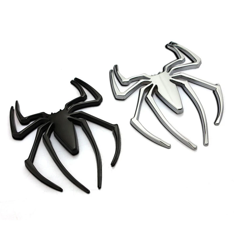 Car-Stickers-Metal-3D-Spider-Car-Logo-Gold-Silver-Car-Styling ...