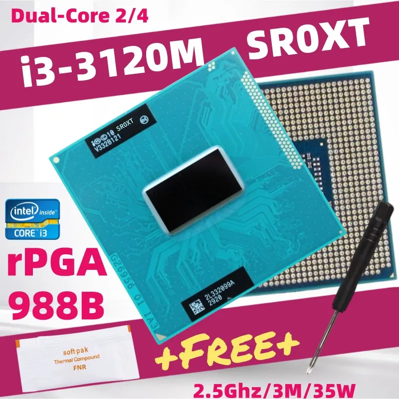Core-i3-3120M-3110M-SR0TX-Dual-Core-Laptop-CPU-Socket-G2-PGA988B-HM75 ...