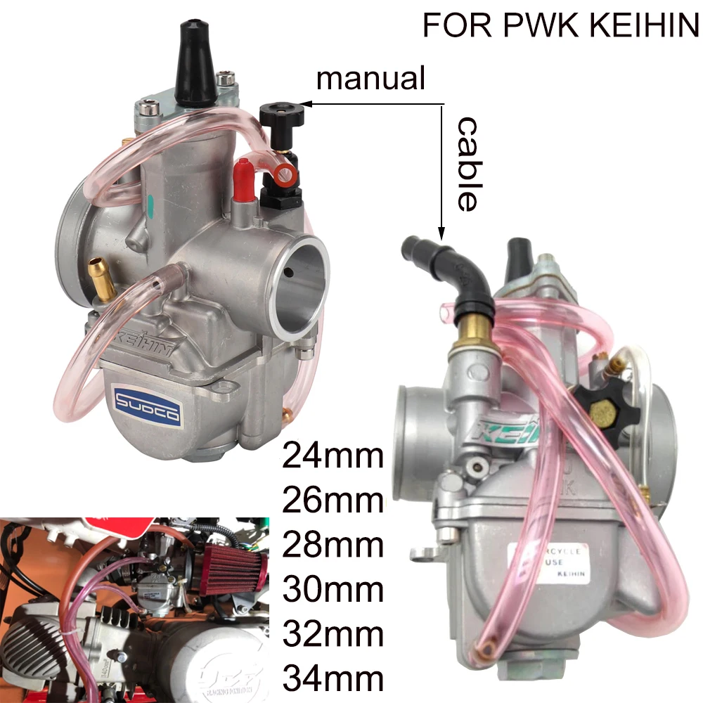 Universal PWK 28 30 32 34 mm Carburetor Racing carb For Keih 2T 4T Motorcycle ATV Quad Go Kart ...