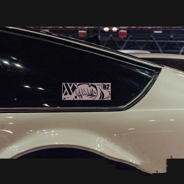 Calcomanías de estilo de coche para Anime Girl Peeping CODE 02, Kawaii ...